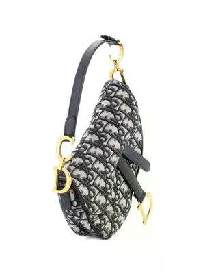 Dior Saddle Handbag Oblique Canvas Mini - Blue