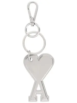 Ami Keychain With Logo - Silver