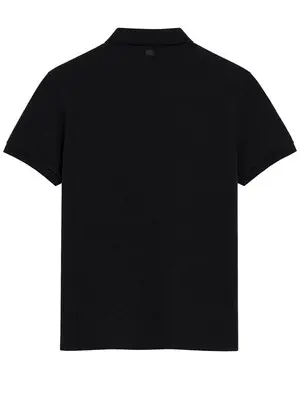 Ami Polo With Logo Embroidery - Black