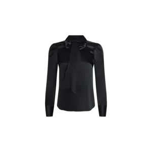 L'Agence Honey Silk Blouse Top - Black