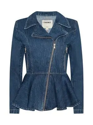 L'Agence Moxie Peplum Biker Jacket