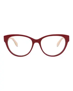 Alexander McQueen Acetate Cat Eye Optical Frames - Red Red Transparent (am0359o/30012341/003)