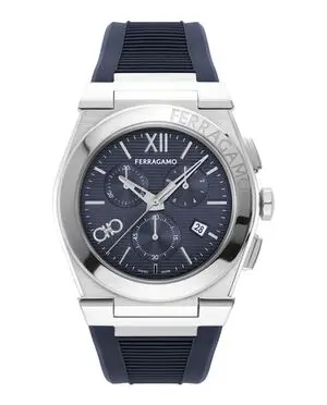 FERRAGAMO Vega Chrono Silicone Watch - Stainless Steel