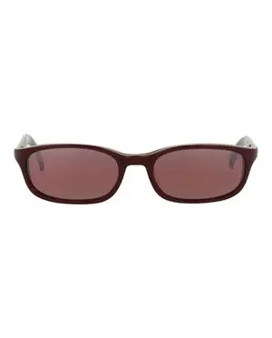 Maui Jim Square Frame Acetate Sunglasses - Burgundy Burgundy Rose (r138/13)
