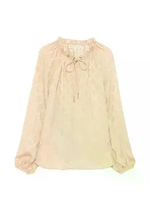 Michael Kors Monogram Tie Blouse