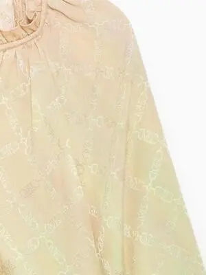 Michael Kors Monogram Tie Blouse