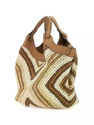 GIANNI CHIARINI Woven Chevron Shoulder Bag