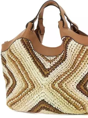 GIANNI CHIARINI Woven Chevron Shoulder Bag