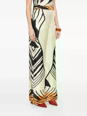 Raquel Diniz Graphic-print Palazzo Trousers