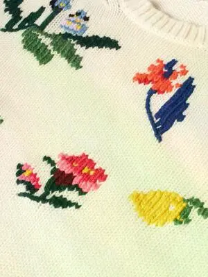 Malo Floral-embroidered Cashmere Jumper