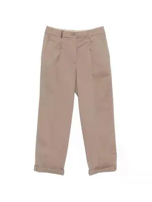 Peserico Cuffed Pleated Trousers - Neutrals