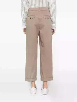 Peserico Cuffed Pleated Trousers - Neutrals