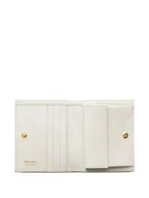 Prada Small Saffiano Leather Wallet - Neutrals