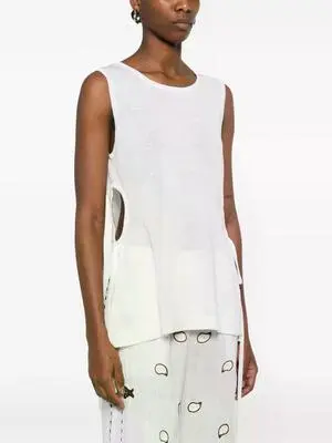 P.a.r.o.s.h Side-tie Knitwear - White