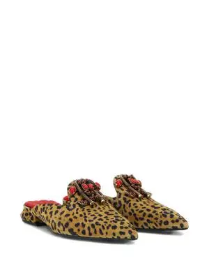 Roberto Cavalli Leopard Print Mules