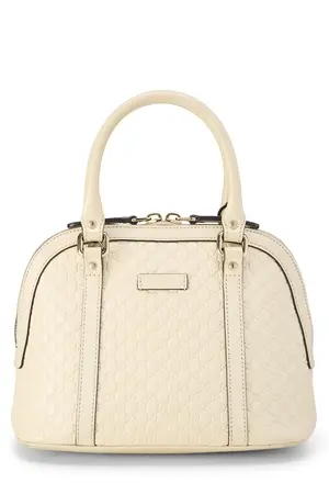 Gucci Microguccissima Leather Dome Boston Bag - White