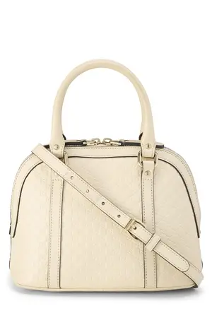 Gucci Microguccissima Leather Dome Boston Bag - White