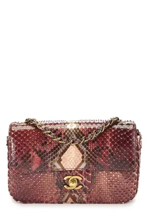 Chanel Python Rectangular Flap Mini