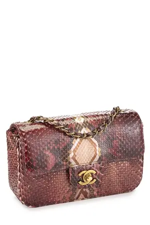 Chanel Python Rectangular Flap Mini