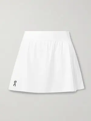 On Court Pleated Recycled-jersey Tennis Skirt - White