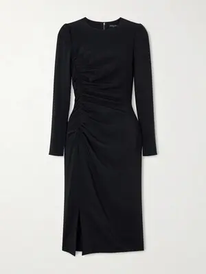 Dolce & Gabbana Ruched Cady Midi Dress