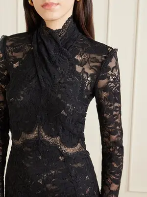 Rabanne Layered Lace Maxi Dress