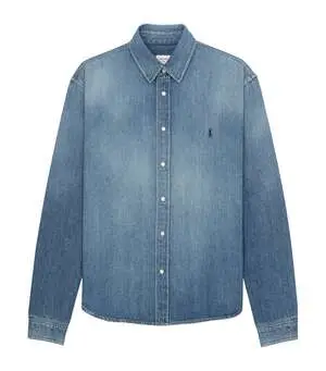 Saint Laurent Denim Cassandre Shirt