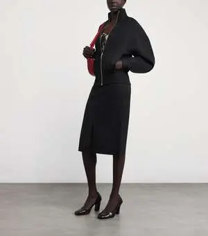 JOSEPH Milano-knit Sable Bomber Jacket - Black
