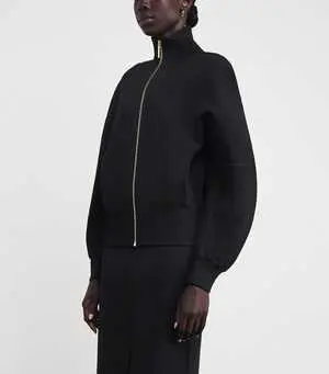 JOSEPH Milano-knit Sable Bomber Jacket - Black