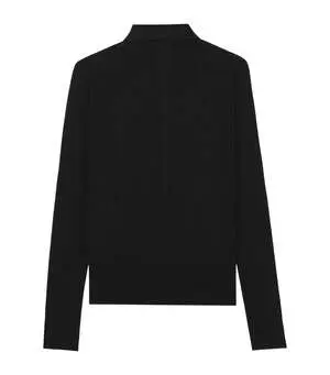 Saint Laurent Wool Long-sleeve Polo Shirt