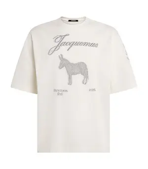 Jacquemus Cotton Jacquard Donkey T-shirt - Grey
