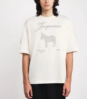 Jacquemus Cotton Jacquard Donkey T-shirt - Grey