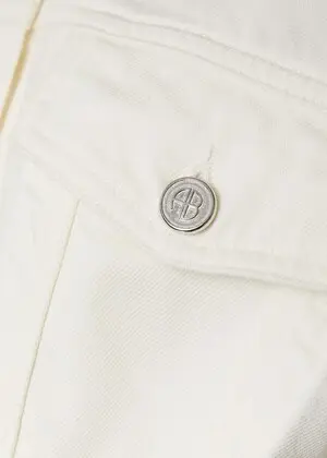 ANINE BING Rory Panelled Denim Jacket - Ecru