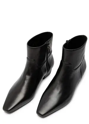 STUART WEITZMAN Stassi 20 Leather Ankle Boots - Black