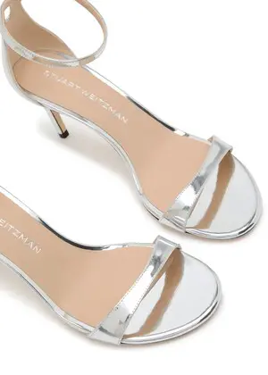 STUART WEITZMAN Nudist Ii 75 Metallic Leather Sandals