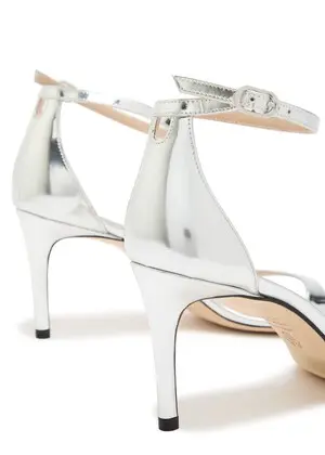 STUART WEITZMAN Nudist Ii 75 Metallic Leather Sandals