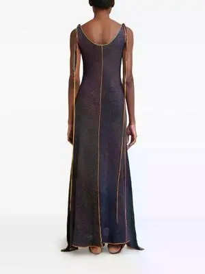 Marni Sleeveless Tie-strap Knitted Maxi Dress