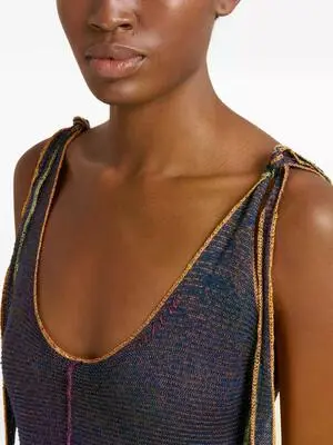 Marni Sleeveless Tie-strap Knitted Maxi Dress