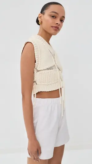 AISLING CAMPS Knitted Vest - Ivory