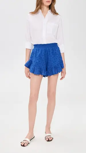 Playa Lucila Eyelet Ruffle Shorts