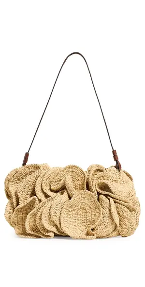 Farm Rio Flower Raffia Shoulder Bag