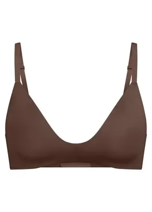 SKIMS Wireless Stretch-jersey T-shirt Bra Brown