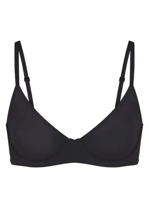 SKIMS Unlined Stretch-jersey Demi Bra - Black