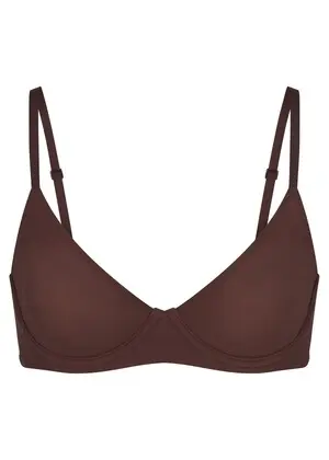 SKIMS Unlined Stretch-jersey Demi Bra - Brown