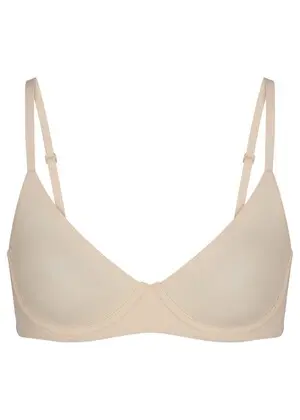 SKIMS Unlined Stretch-jersey Demi Bra - Cream