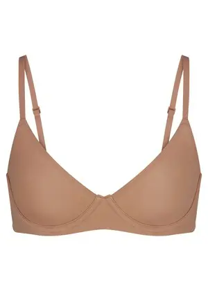 SKIMS Unlined Stretch-jersey Demi Bra - Light Brown