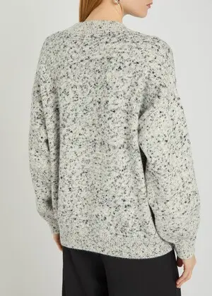 ANINE BING Sydney Logo-appliquéd Knit Jumper - Multicoloured