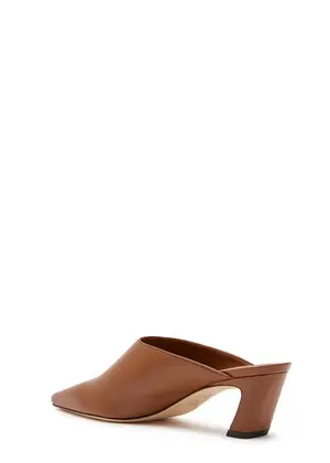 STUART WEITZMAN Stassi 50 Leather Mules - Brown