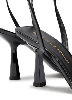 STUART WEITZMAN Patent Leather Sandals - Black