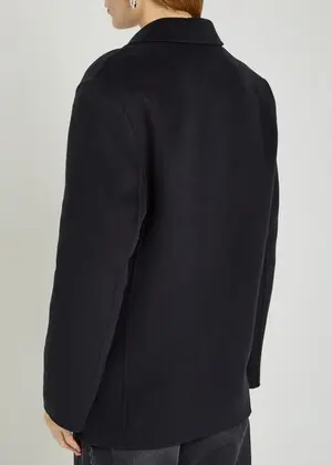ANINE BING Wool And Cashmere-blend Jacket - Navy